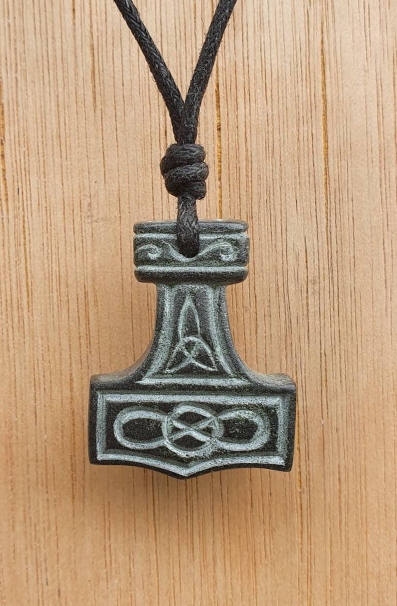 Thor's Hammer Pendant Mjolnir Symbol Necklace Viking - Etsy