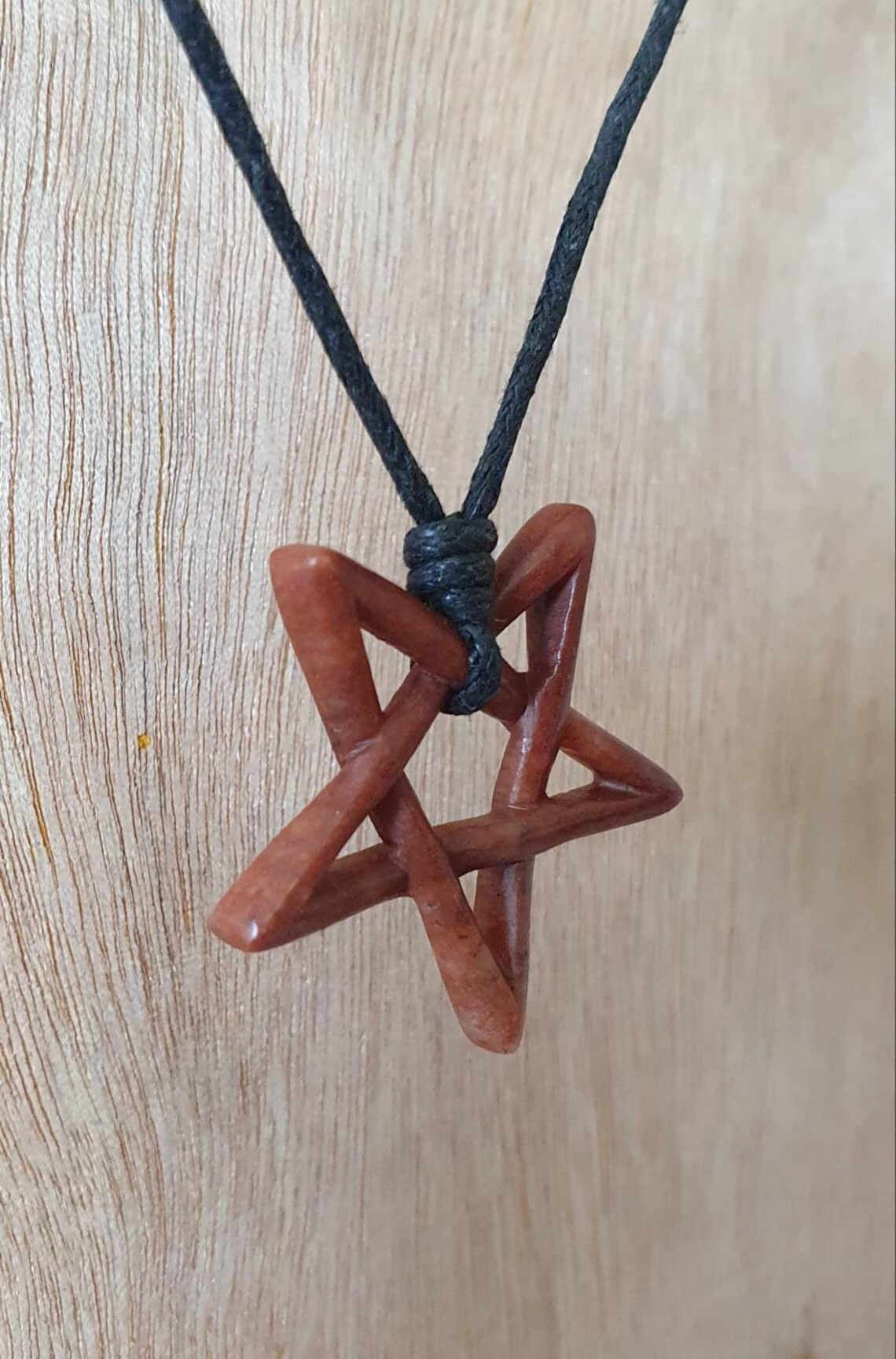 Pentagram Pendant Hand-carved From Natural Stone Pentangle | Etsy