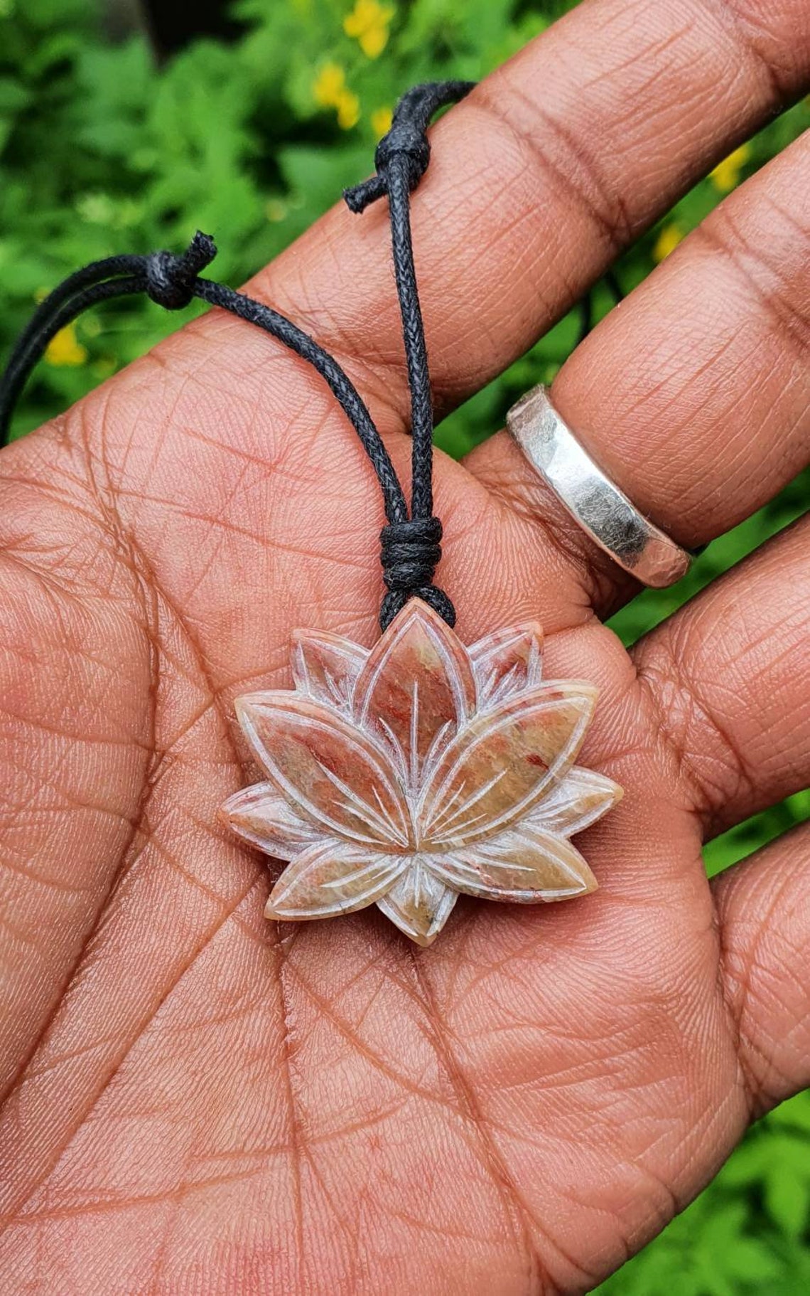 Lotus Flower Charm Pendant Yoga Meditation Crown Chakra | Etsy