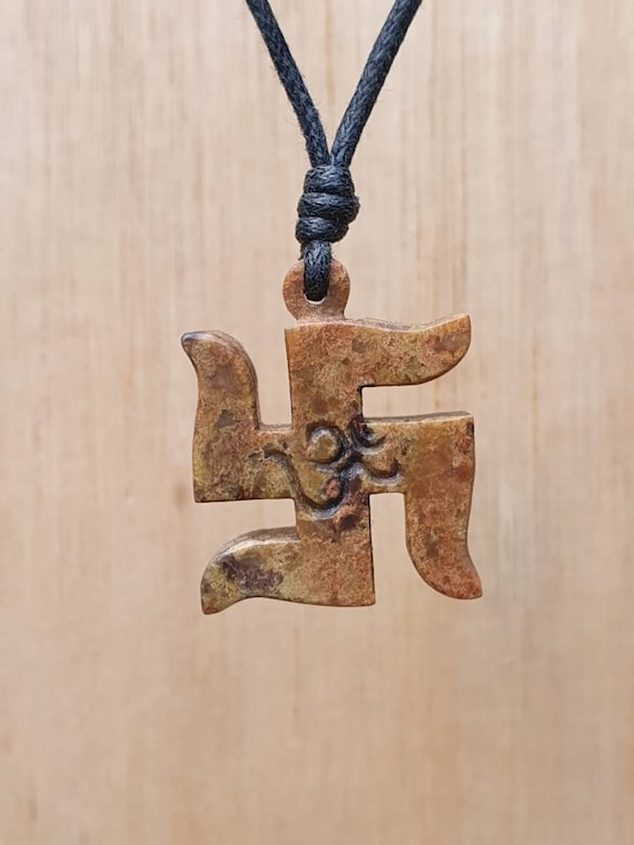 Hindu Swastika Necklace Swastika Aum Om Ohm Necklace Hand - Etsy UK
