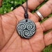 Celtic Triskelion Spiral Necklace | Spiral Pendant | Hand-carved From ...