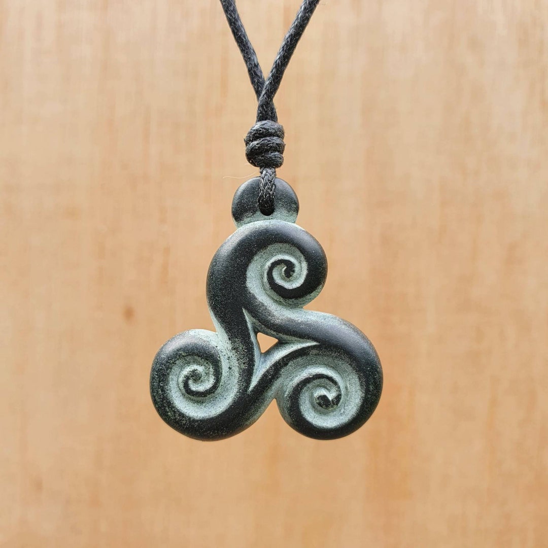Celtic Triskelion Spiral Pendant | Hand Carved by Myself From Natural ...