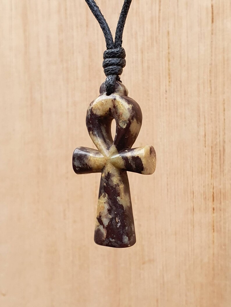 Ankh Pendant Hand Carved Natural Stone Ankh Necklace - Etsy