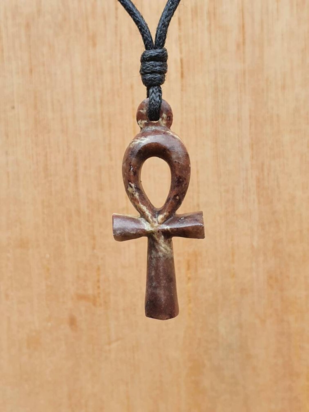 Ankh Pendant | Carved Ankh Necklace | Hand Carved Natural Stone Unisex ...