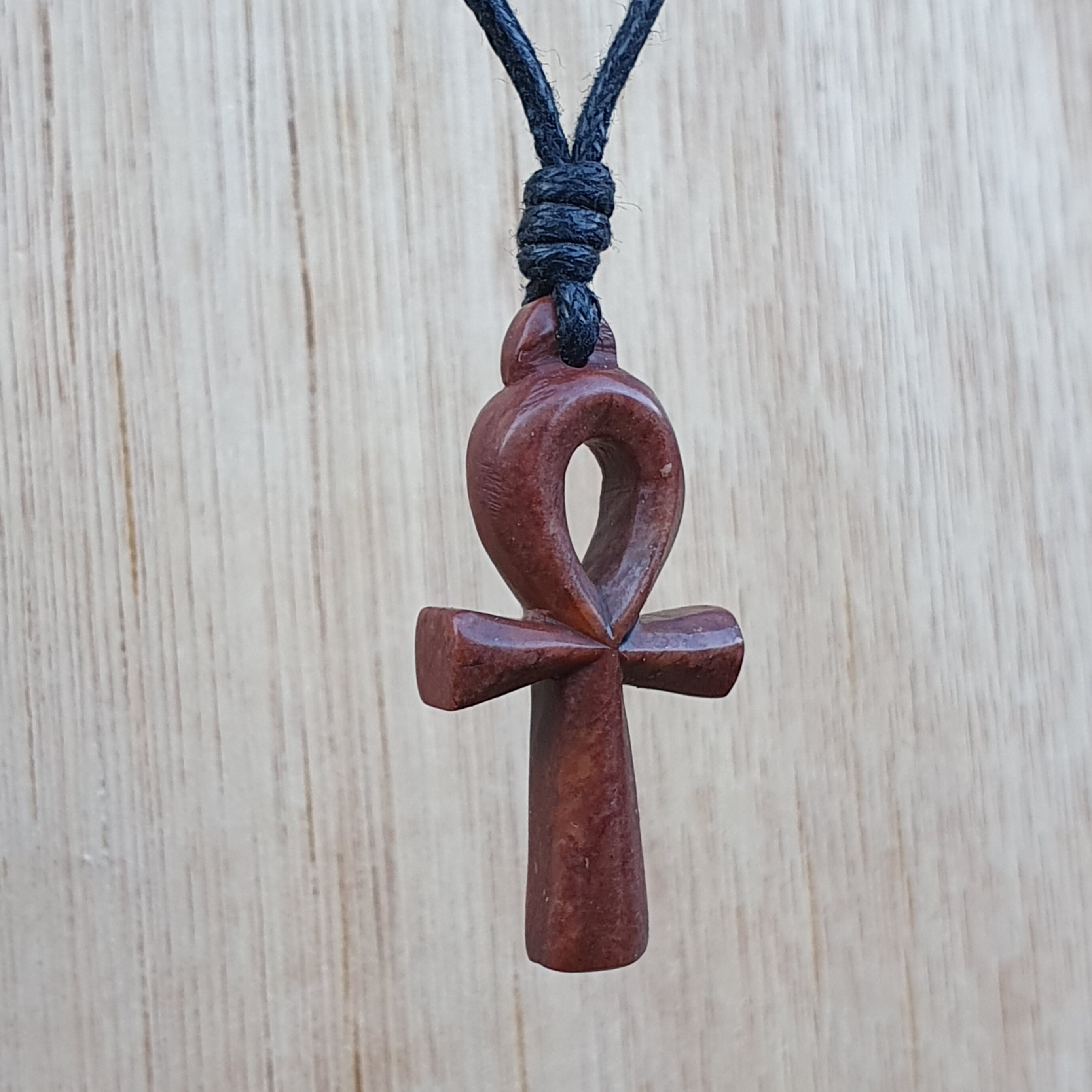 Ankh Pendant | Carved Ankh Necklace | Hand-carved Natural Stone Unisex ...