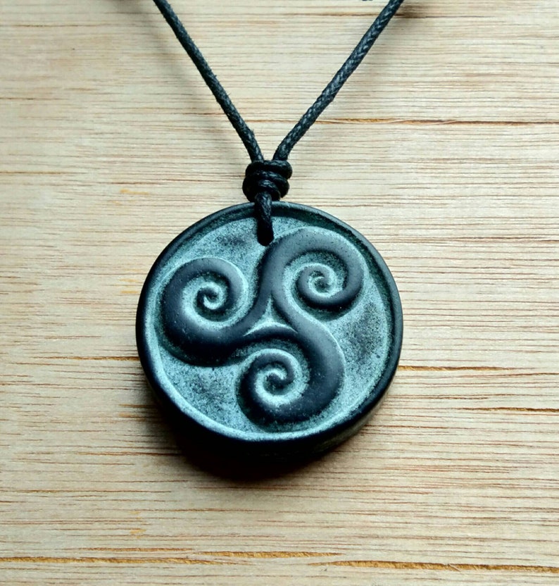 Celtic Triskalion Pendant Hand-carved by Myself From Natural Stone ...