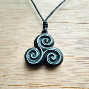 Celtic Triskelion Spiral Pendant | Hand Carved by Myself From Natural ...