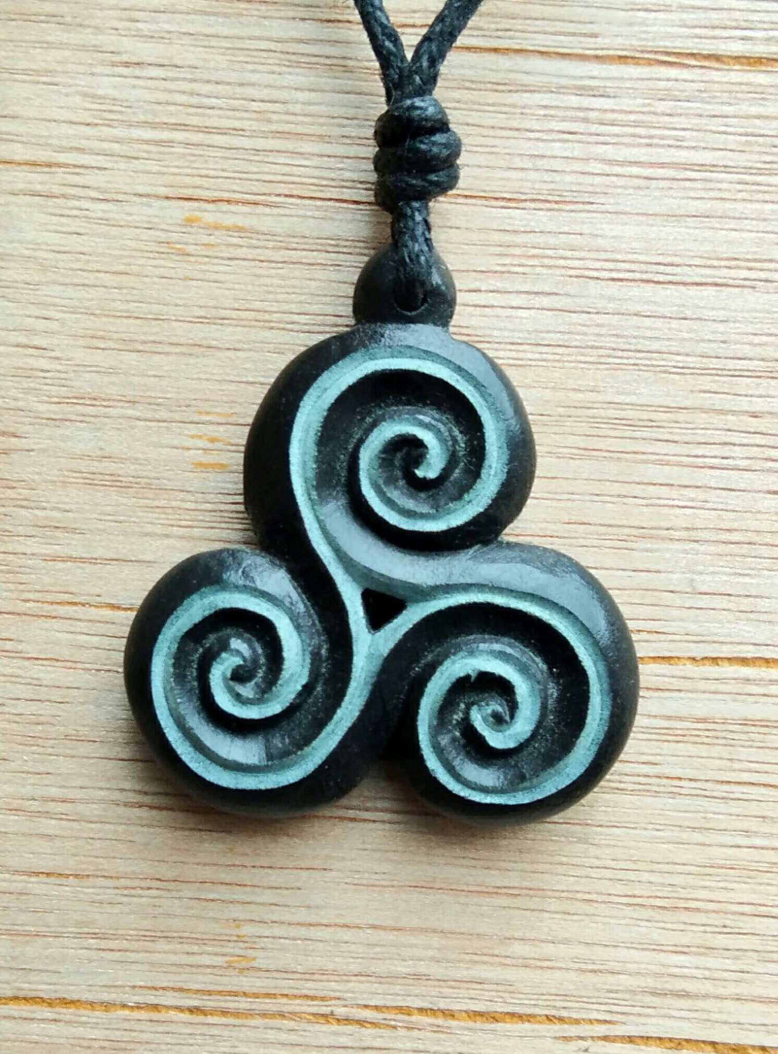 Celtic Triskelion Spiral Pendant | Hand Carved by Myself From Natural ...
