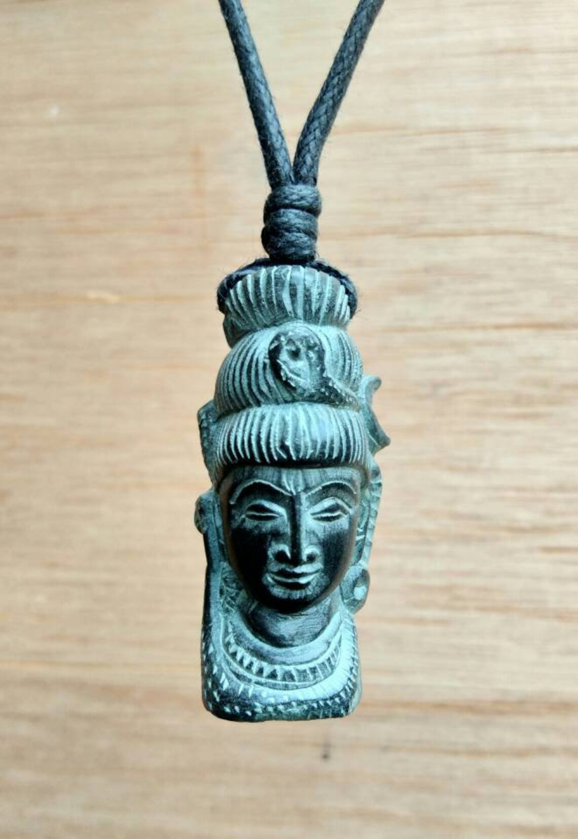Shiva Pendant Hindu God Lord Shiva Necklace Hand-Carved | Etsy