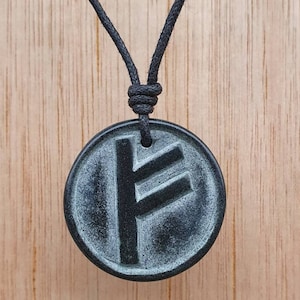 Fehu Rune Pendant | Freya Viking Necklace Jewelry | Norse Mythology ...