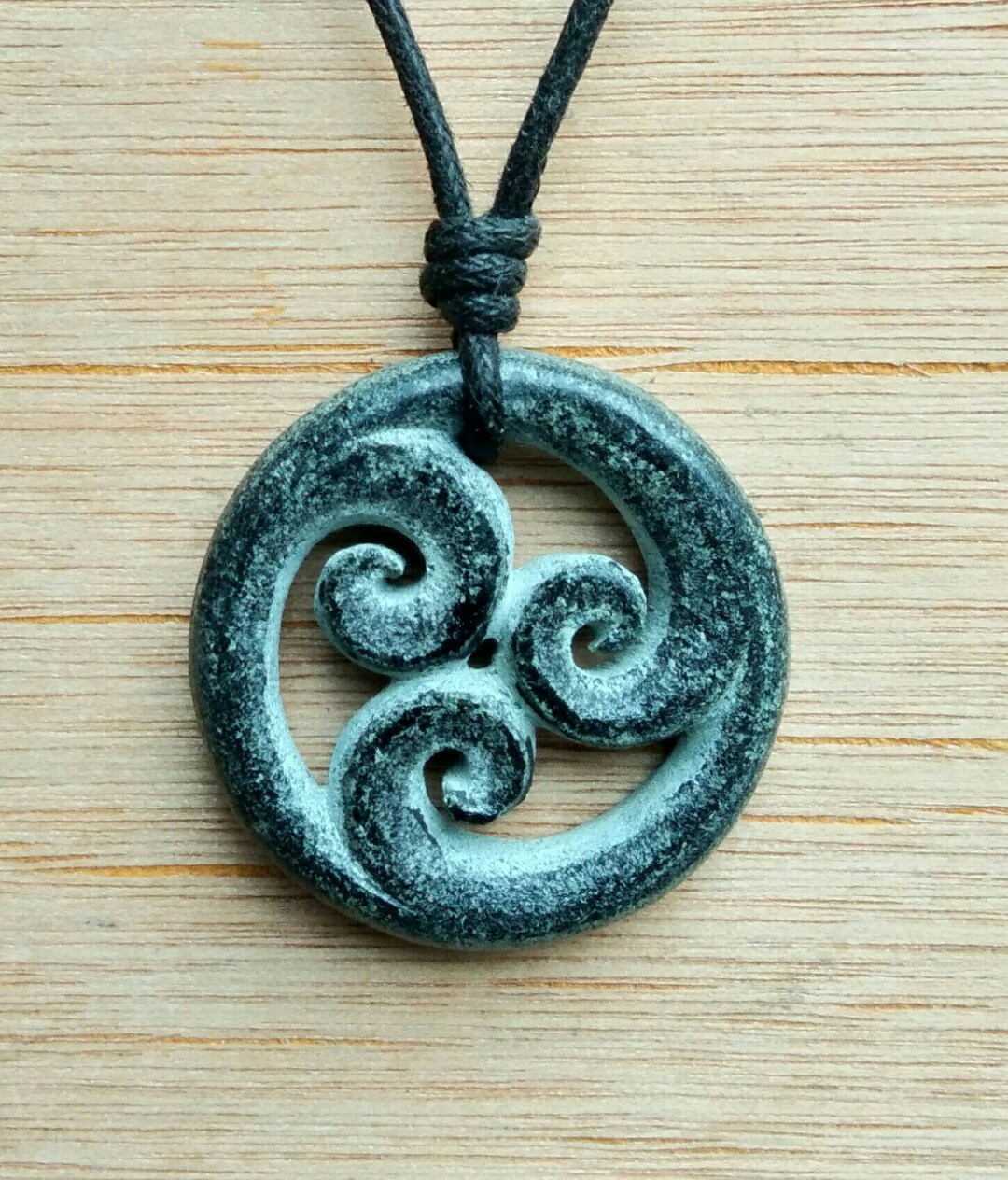 Celtic Triskelion Spiral Pendant | Hand-carved by Myself From Natural ...