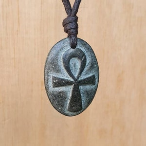 Ankh Pendant | Ankh Necklace | Hand Carved Natural Stone Spritual ...