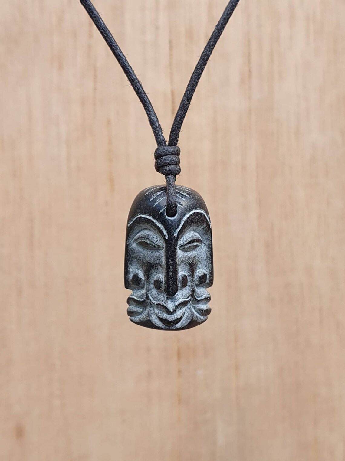 Brahma Head Face Pendant Hand-carved Stone Necklace Charm Talisman ...