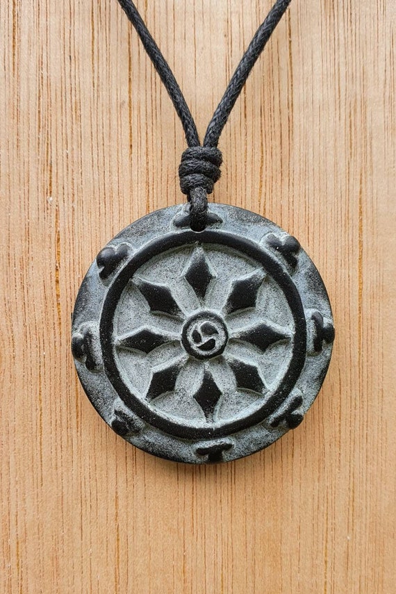 Dharmachakra Pendant wheel Of Dharma Necklace Circle Of | Etsy