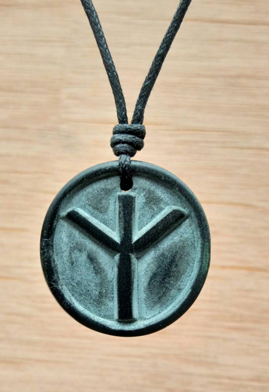 Algiz/elhaz Rune Pendent Viking Necklace Jewelry Norse Mythology Symbol ...