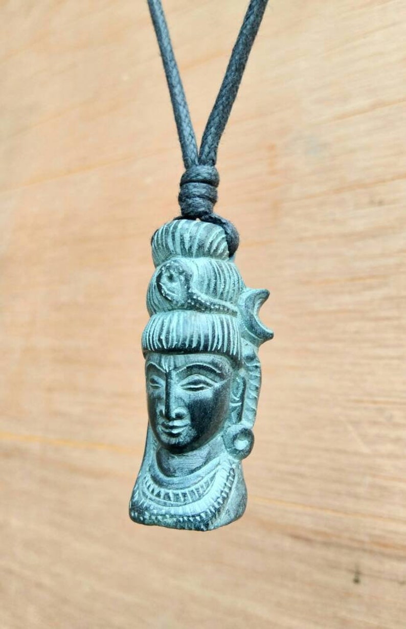 Shiva Pendant Hindu God Lord Shiva Necklace Hand-carved - Etsy