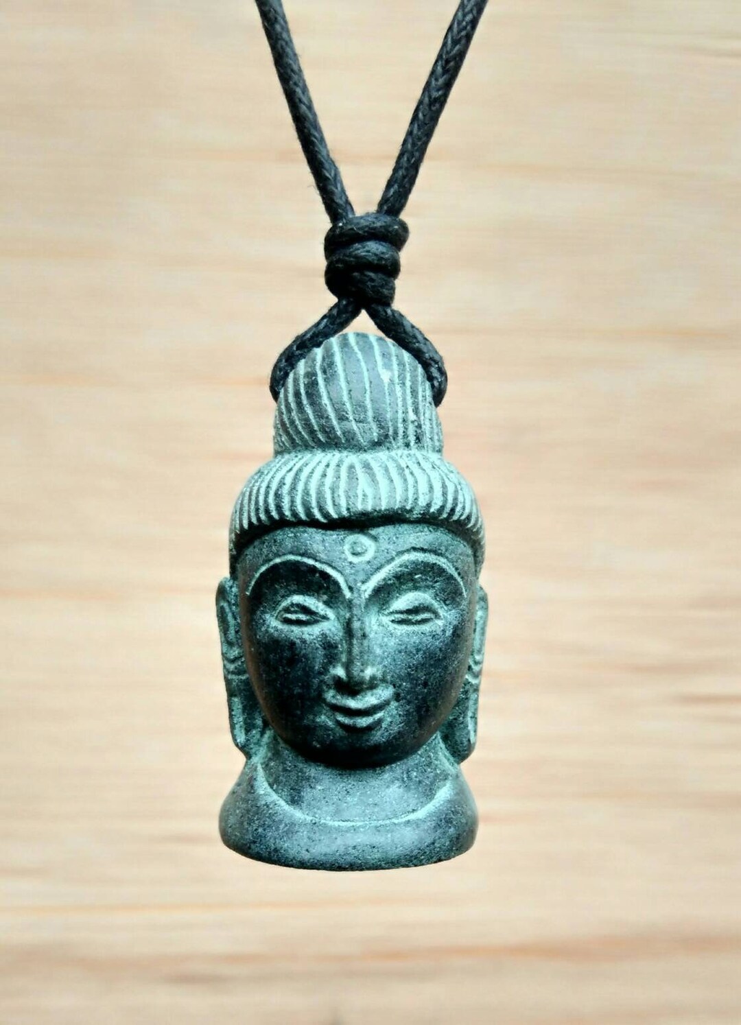 Buddha Pendant | Buddha Head Necklace | Hand-carved From Natural Stone ...