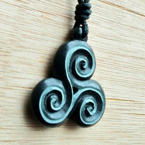 Celtic Triskelion Spiral Pendant | Hand Carved by Myself From Natural ...