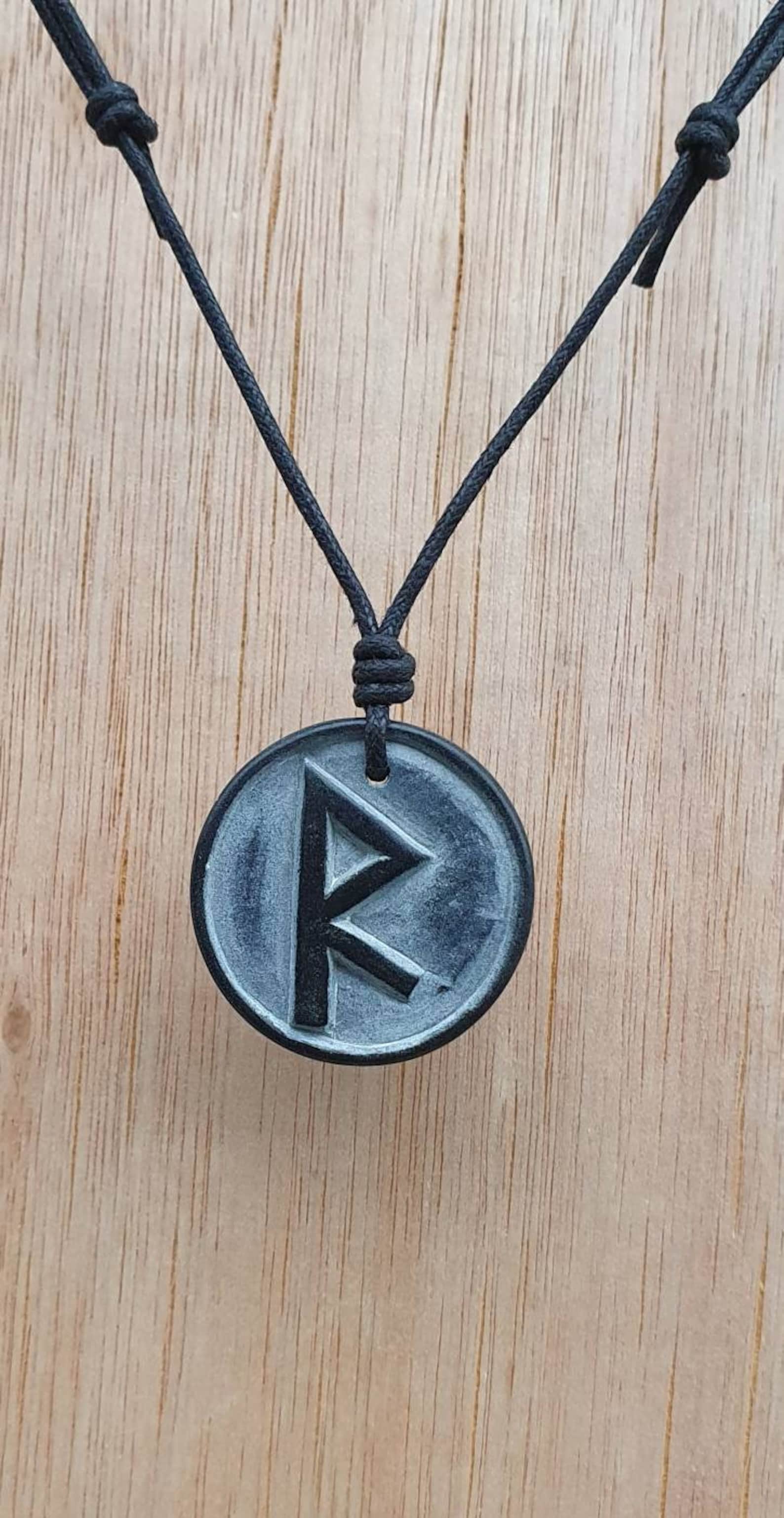 Raidho Rune Pendant Viking Necklace Jewelry Norse | Etsy