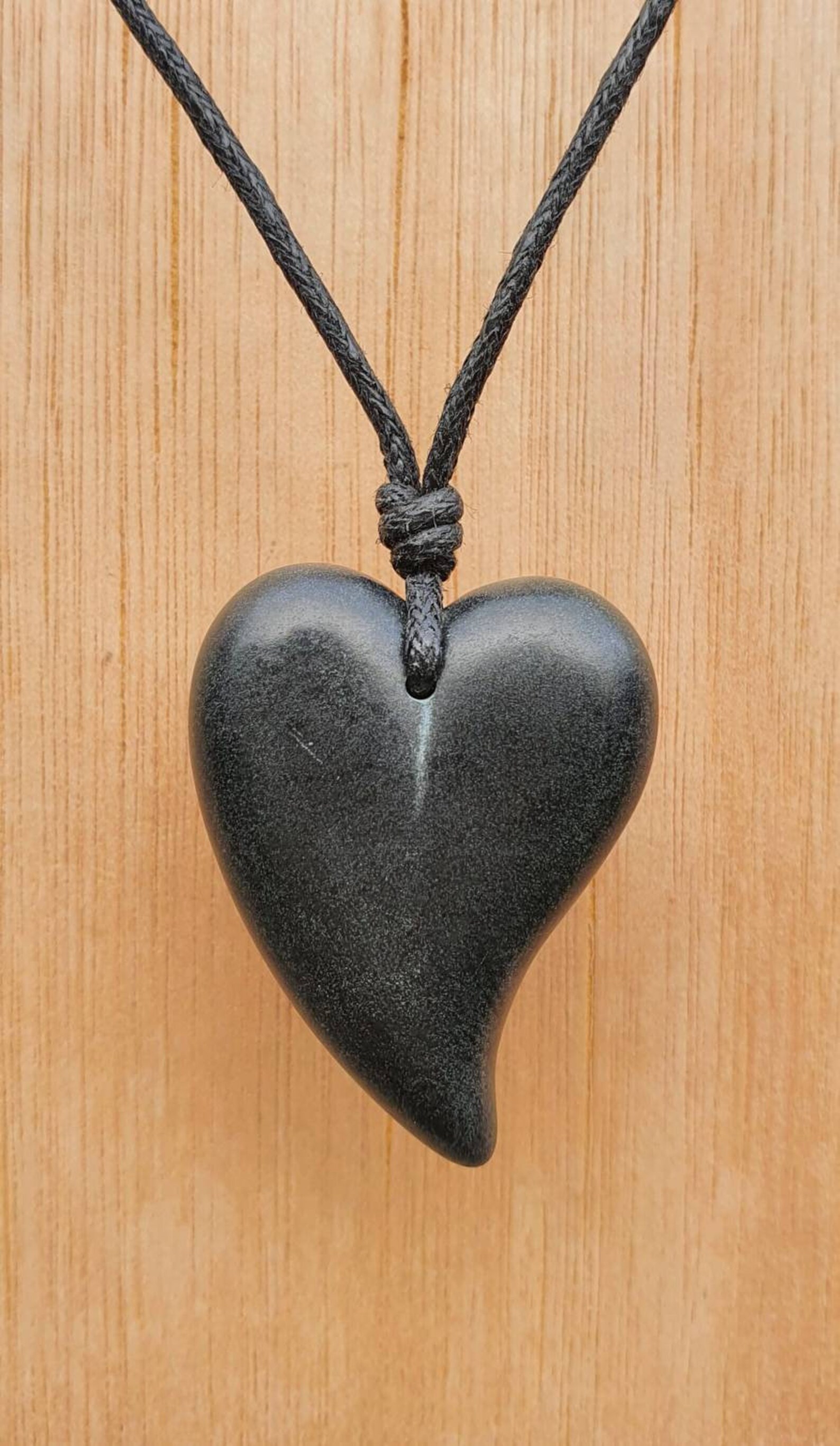 Heart Pendant Love Heart Charm Necklace Hand Carved - Etsy Denmark