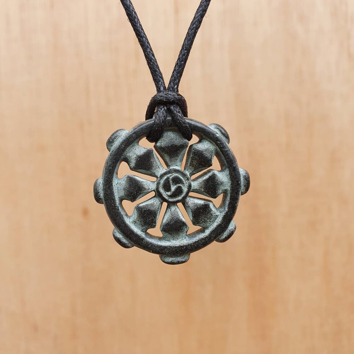 Dharmachakra Pendant Wheel of Dharma Necklace Circle of | Etsy