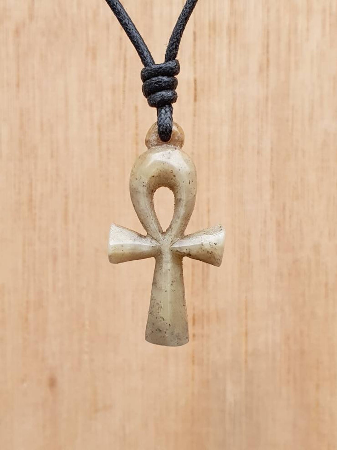 Ankh Pendant Hand Carved Natural Stone Ankh Necklace - Etsy