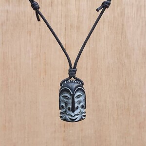 Brahma Head Face Pendant Hand-carved Stone Necklace Charm Talisman ...