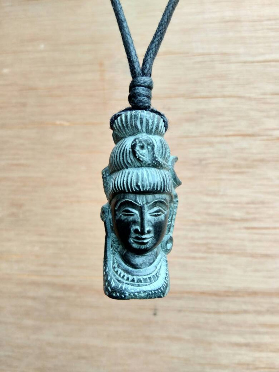 Shiva Pendant Hindu God Lord Shiva Necklace Hand-Carved | Etsy