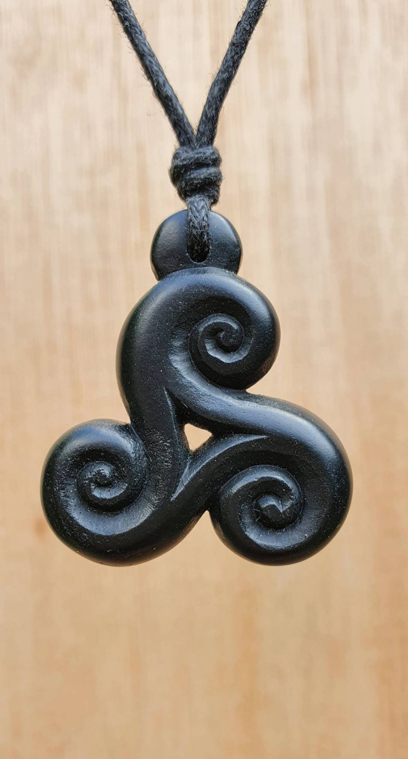 Celtic Triskelion Spiral Pendant | Hand Carved by Myself From Natural ...