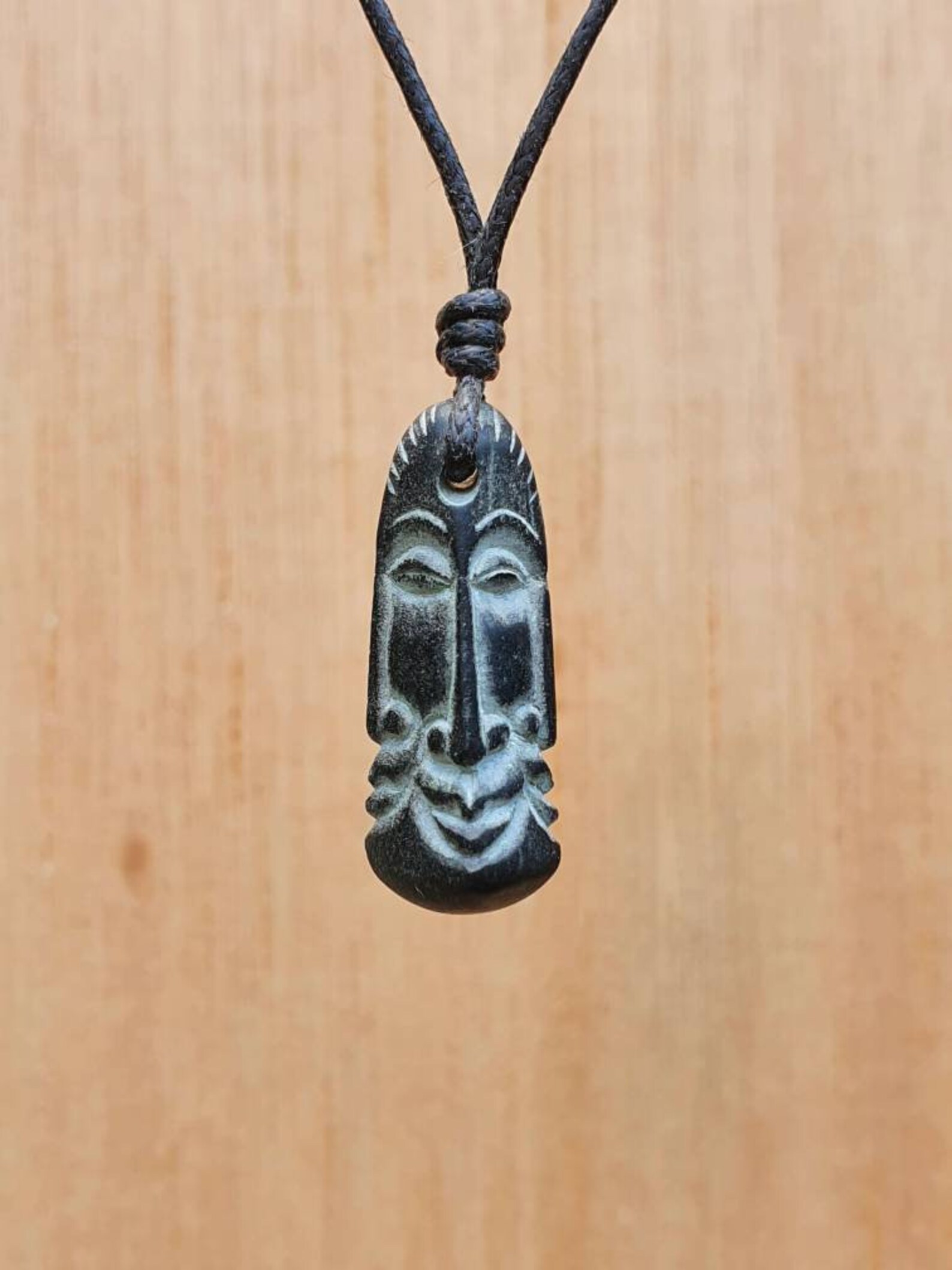 Brahma Head Pendant Dainty Four Face Necklace Hand Carved | Etsy