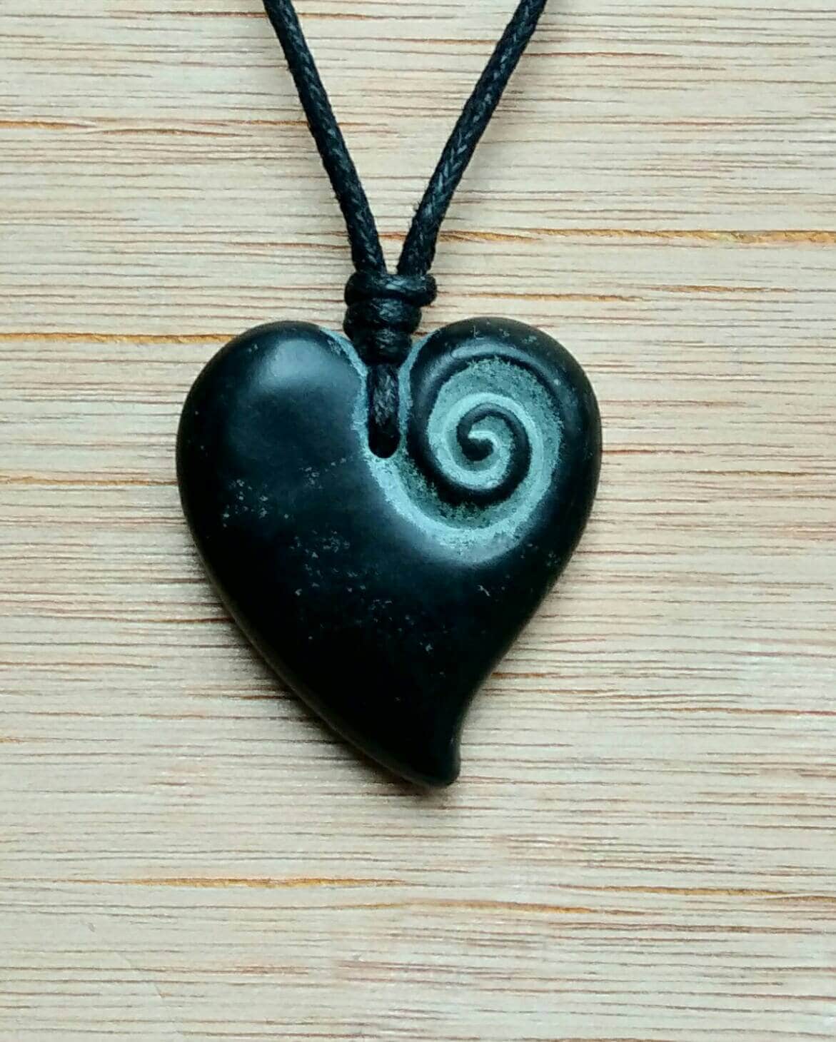 Heart Pendant Love Heart Necklace Charm Spiral Heart | Etsy