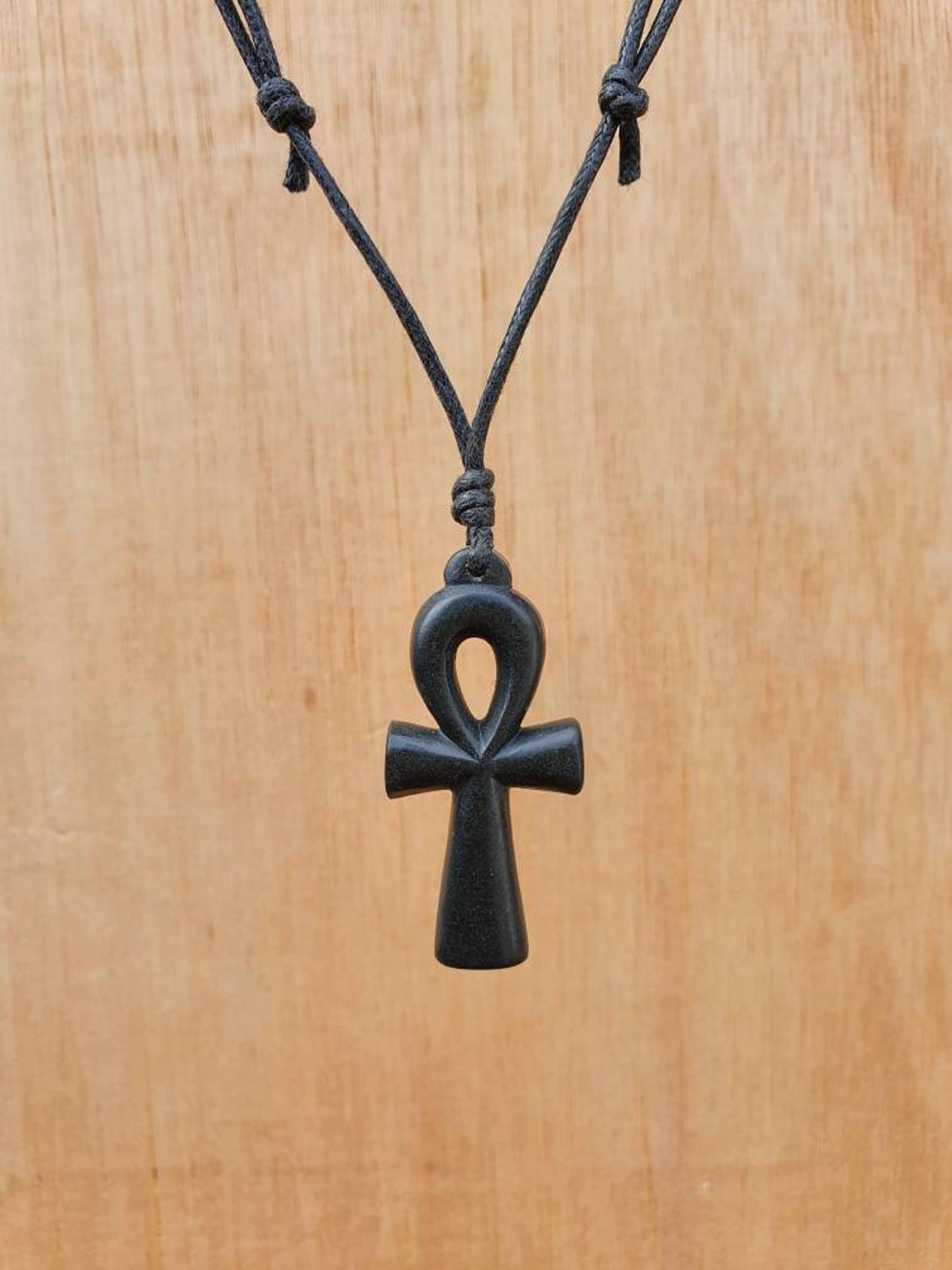 Ankh Pendant | Carved Ankh Necklace | Hand Carved Natural Stone Unisex ...