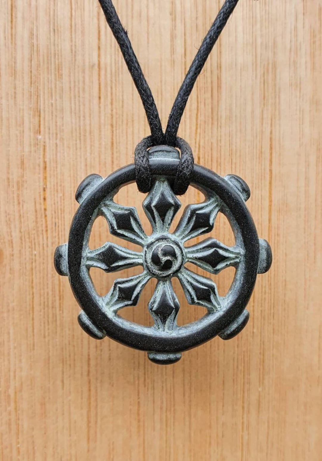 Dharmachakra Pendant | Wheel of Dharma Necklace | Circle of Life ...