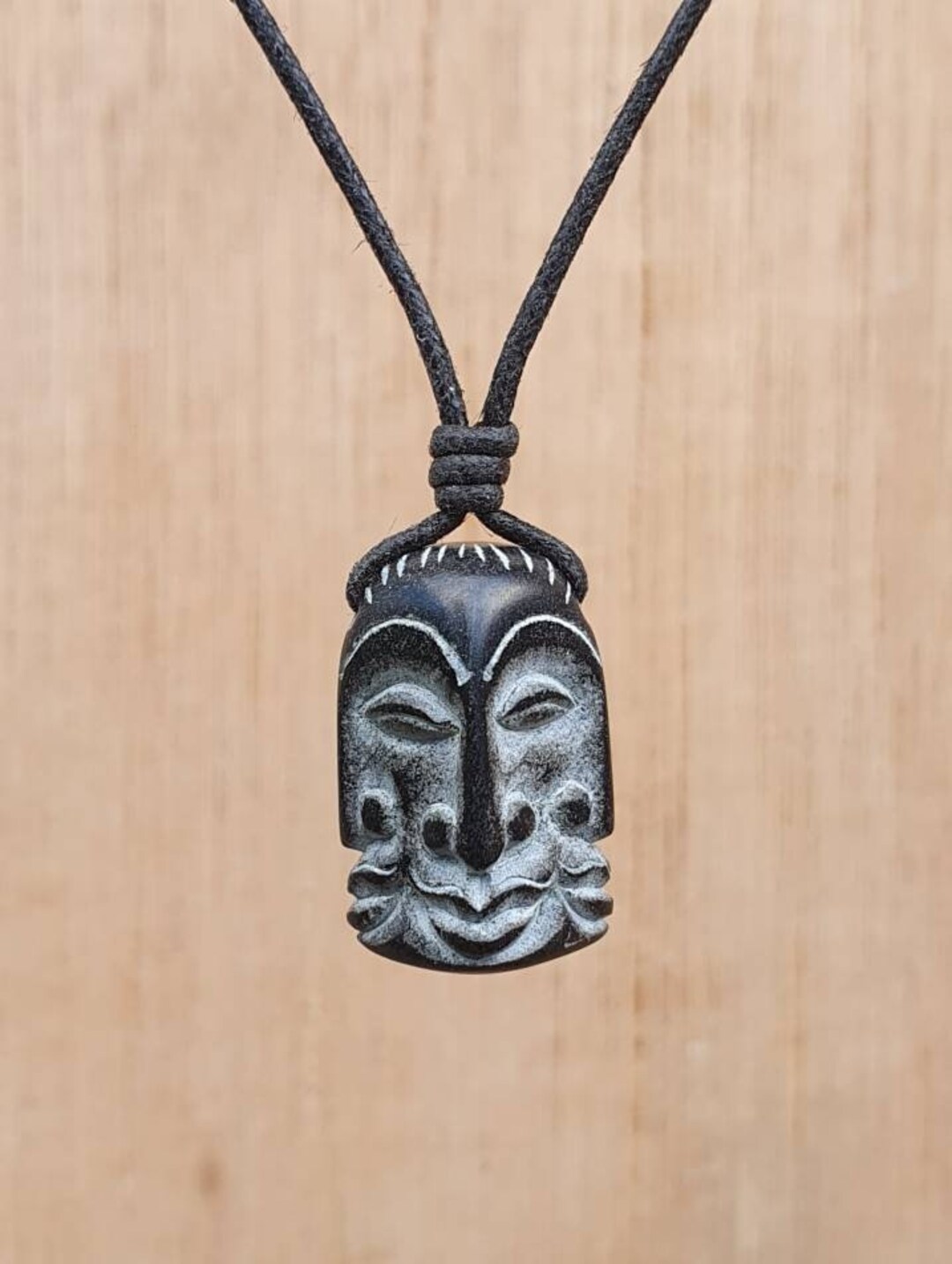 Brahma Head Face Pendant Hand-carved Stone Necklace Charm Talisman ...