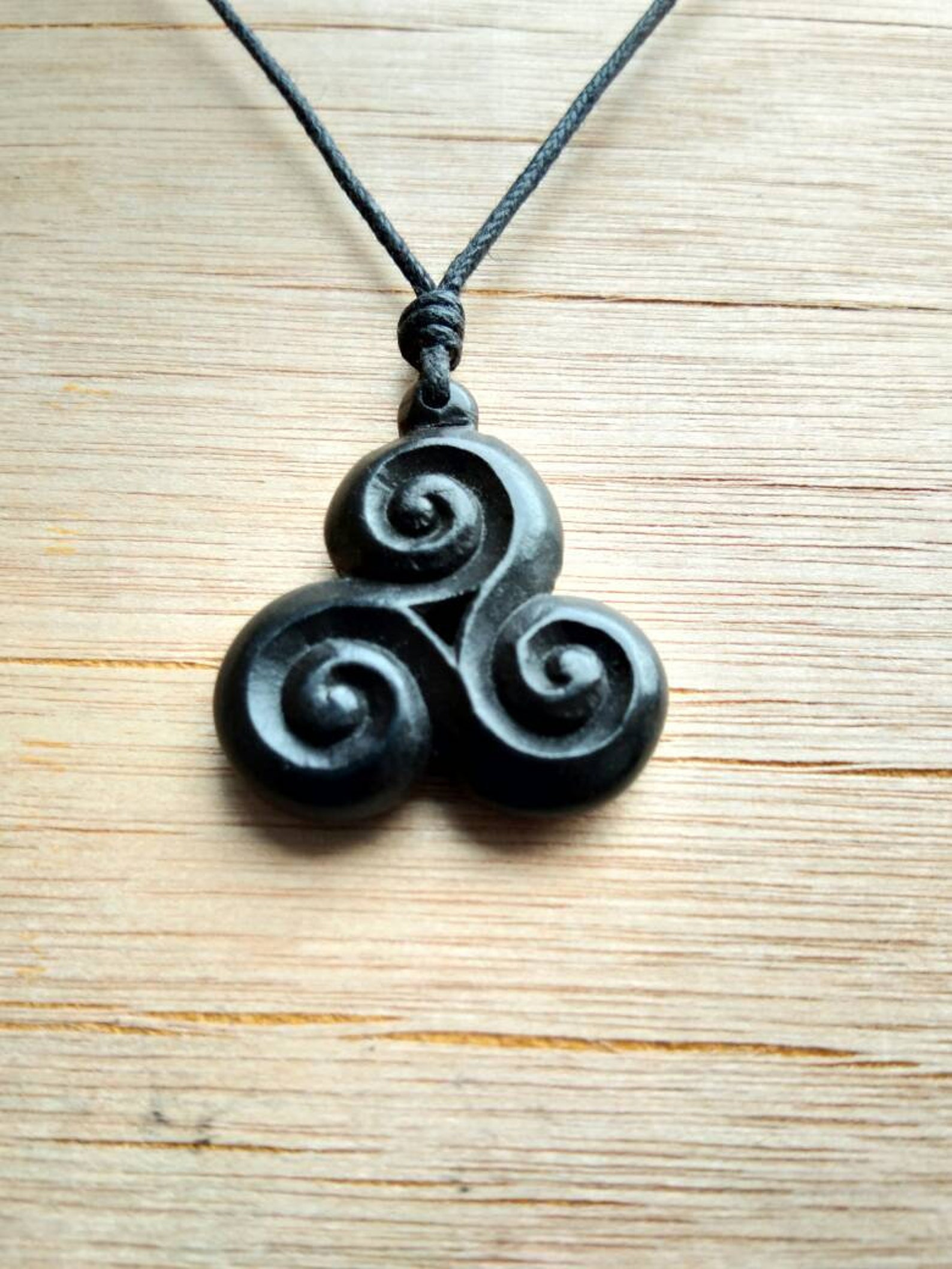 Celtic Triskelion Spiral Pendant | Hand Carved by Myself From Natural ...