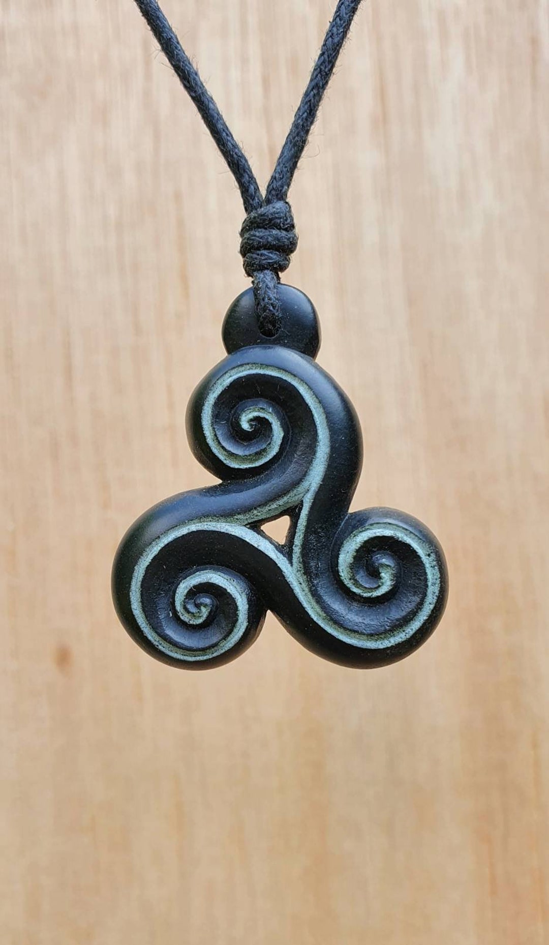 Celtic Triskelion Spiral Pendant | Hand Carved by Myself From Natural ...