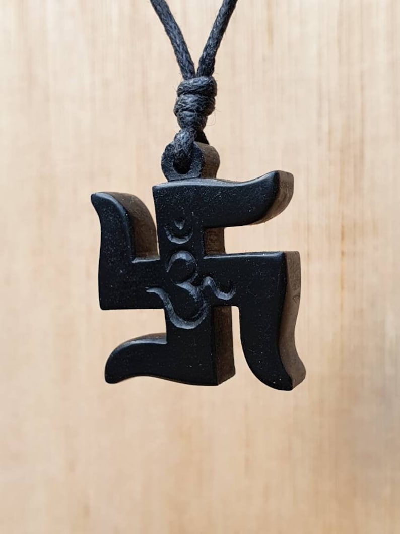 Hindu Swastika Necklace Swastika Aum Om Ohm Necklace Hand - Etsy Australia