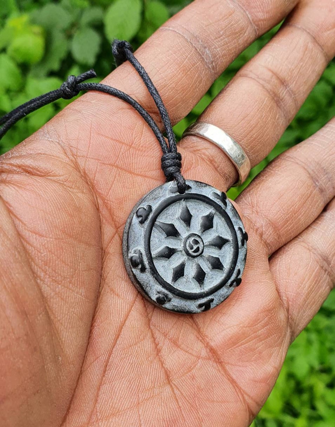 Dharmachakra Pendant wheel Of Dharma Necklace Circle Of | Etsy