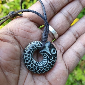 Ouroboros Pendant | Infinity Symbol | Serpent Necklace | Circle of Life ...