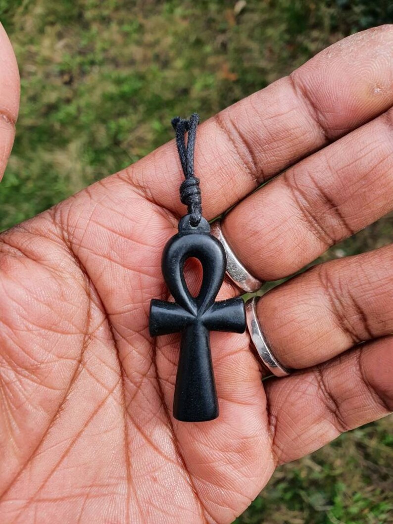 Ankh Pendant | Carved Ankh Necklace | Hand Carved Natural Stone Unisex ...