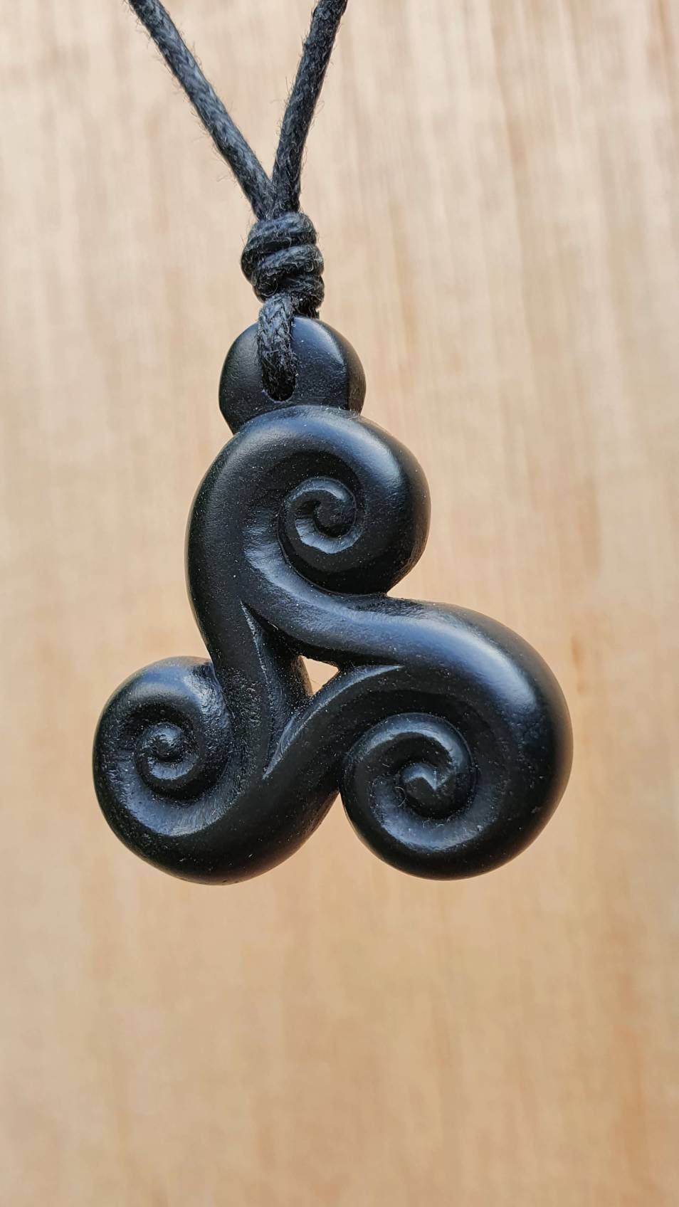 Celtic Triskelion Spiral Pendant | Hand Carved by Myself From Natural ...