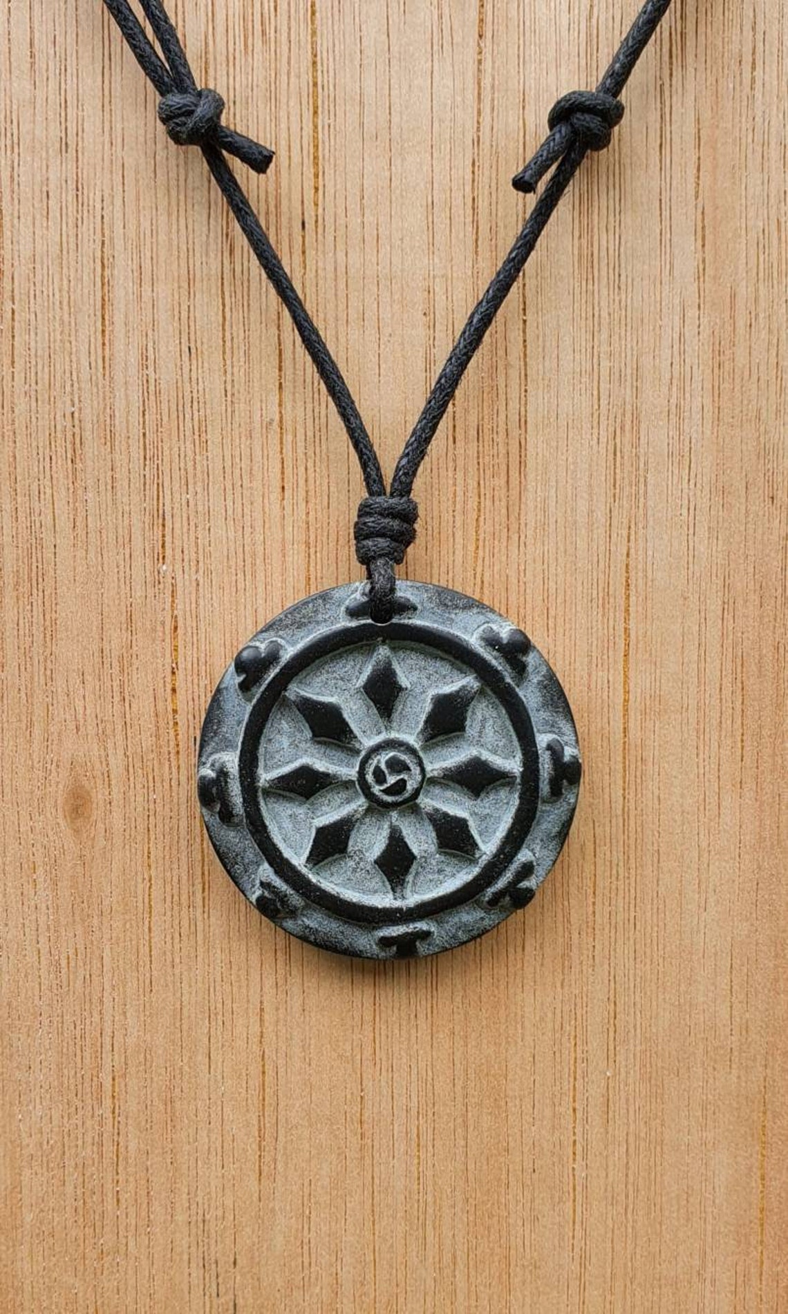 Dharmachakra Pendant wheel Of Dharma Necklace Circle Of | Etsy
