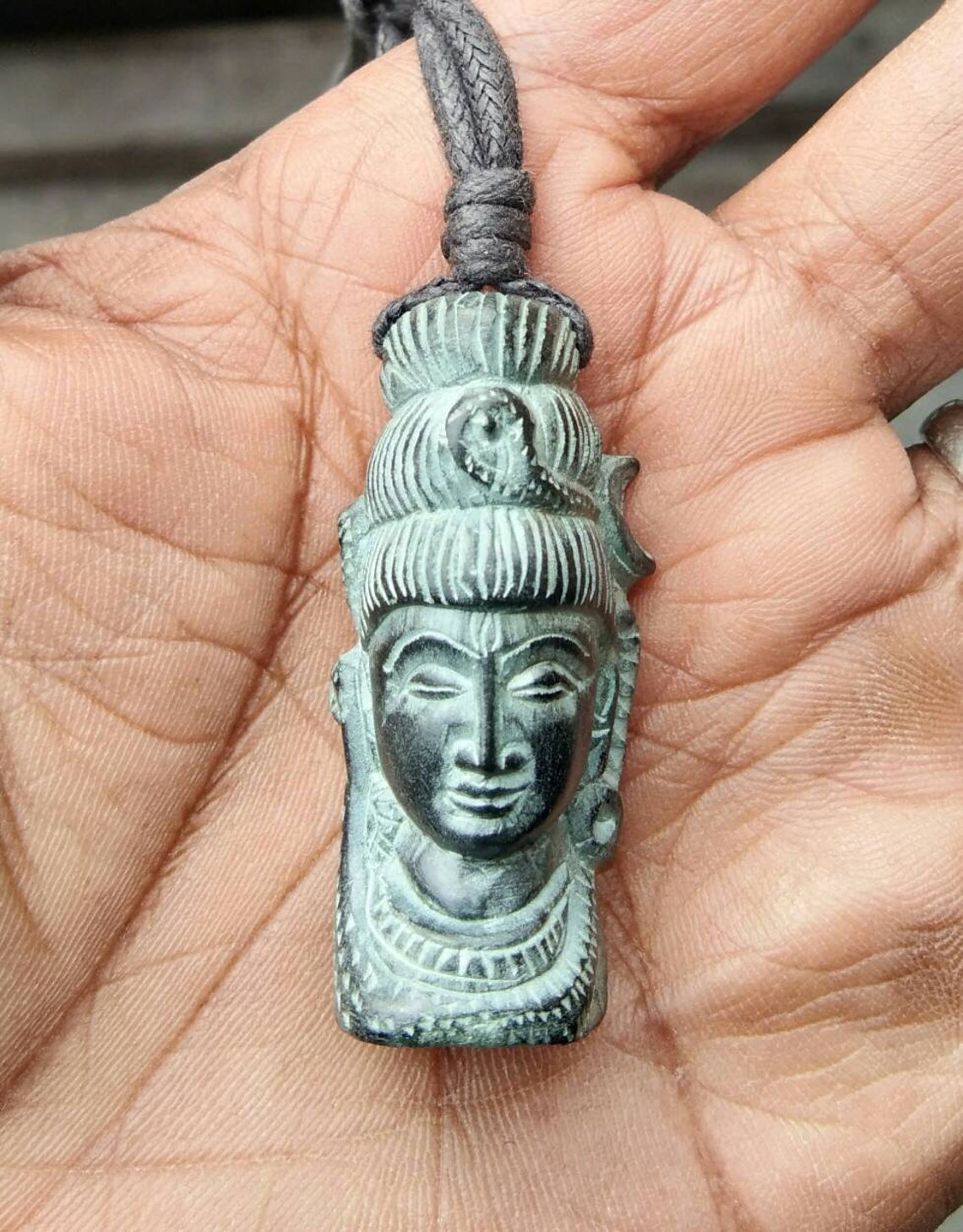 Shiva Pendant Hindu God Lord Shiva Necklace Hand-Carved | Etsy