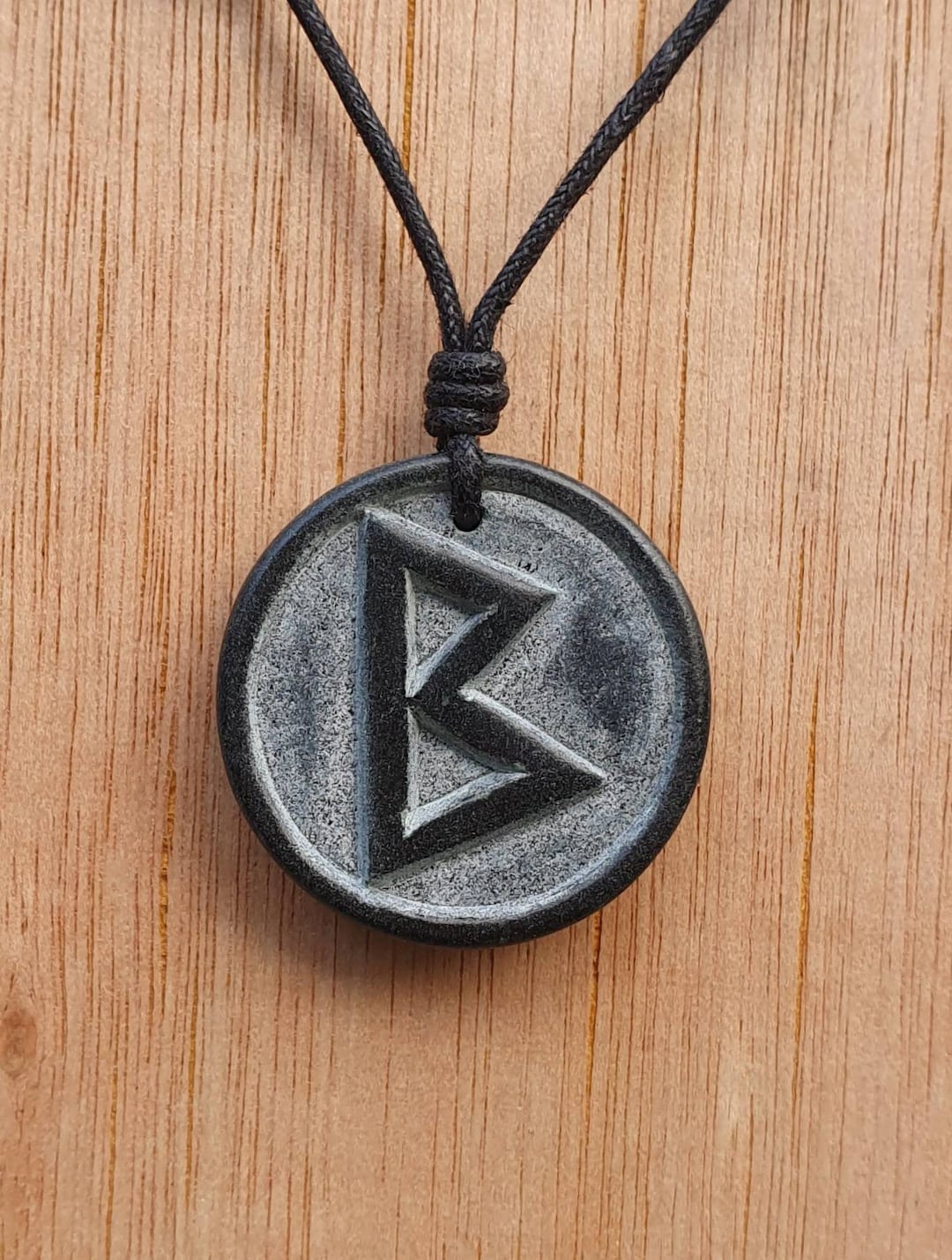 Berkana Rune Pendant Viking Necklace Jewelry Norse Mythology Symbol of ...