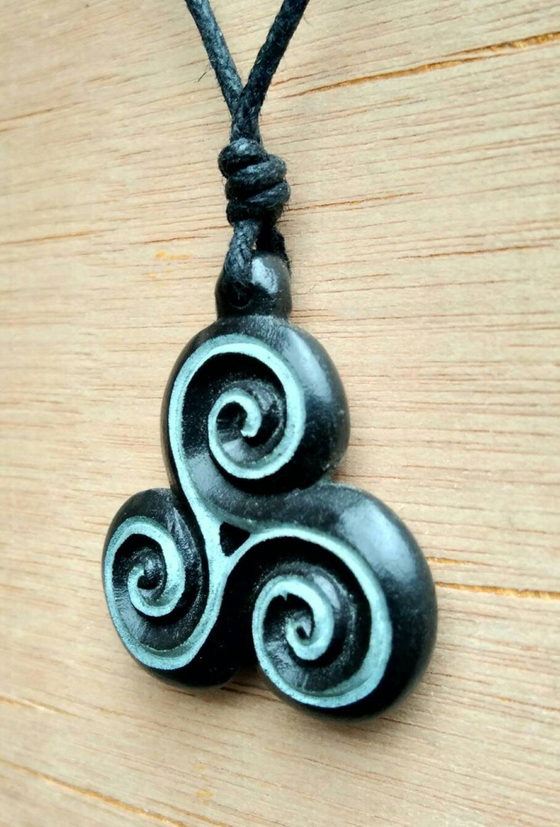 Celtic Triskelion Spiral Pendant | Hand Carved by Myself From Natural ...