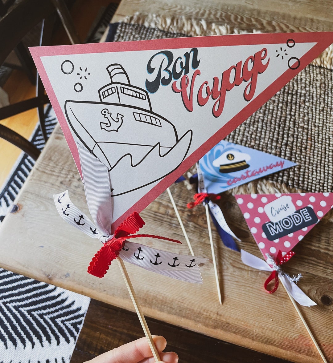 Cruise Themed Printable Pennant Flags - Fish Extender Gifts and Gift ...