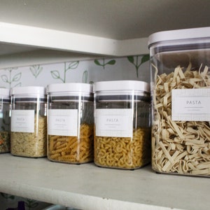 Pantry Labels *DIGITAL FILE* Pantry Basics Label Set for Kitchen Pantry ...