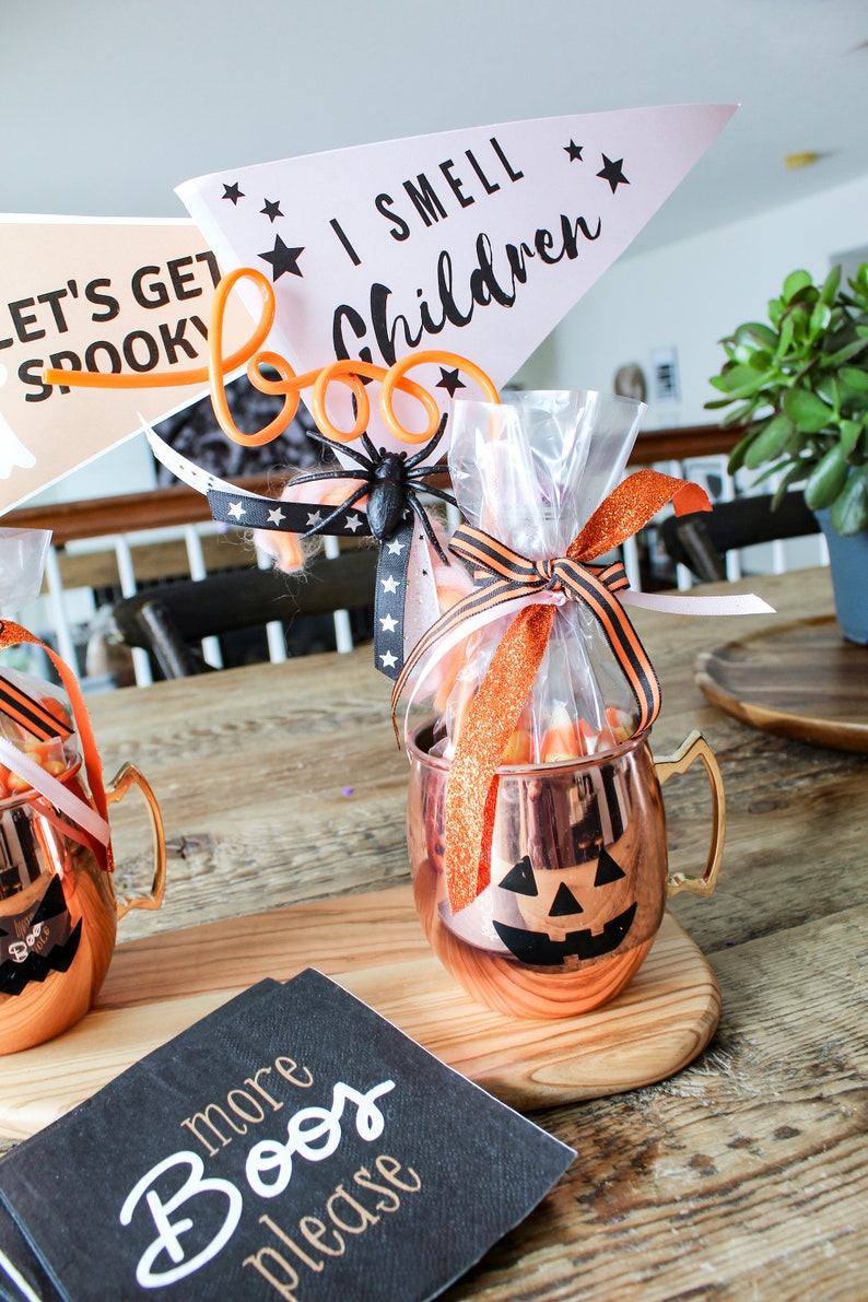 Halloween Pennant Flag 4 Printable Downloads | Boo Basket Idea | Hey ...