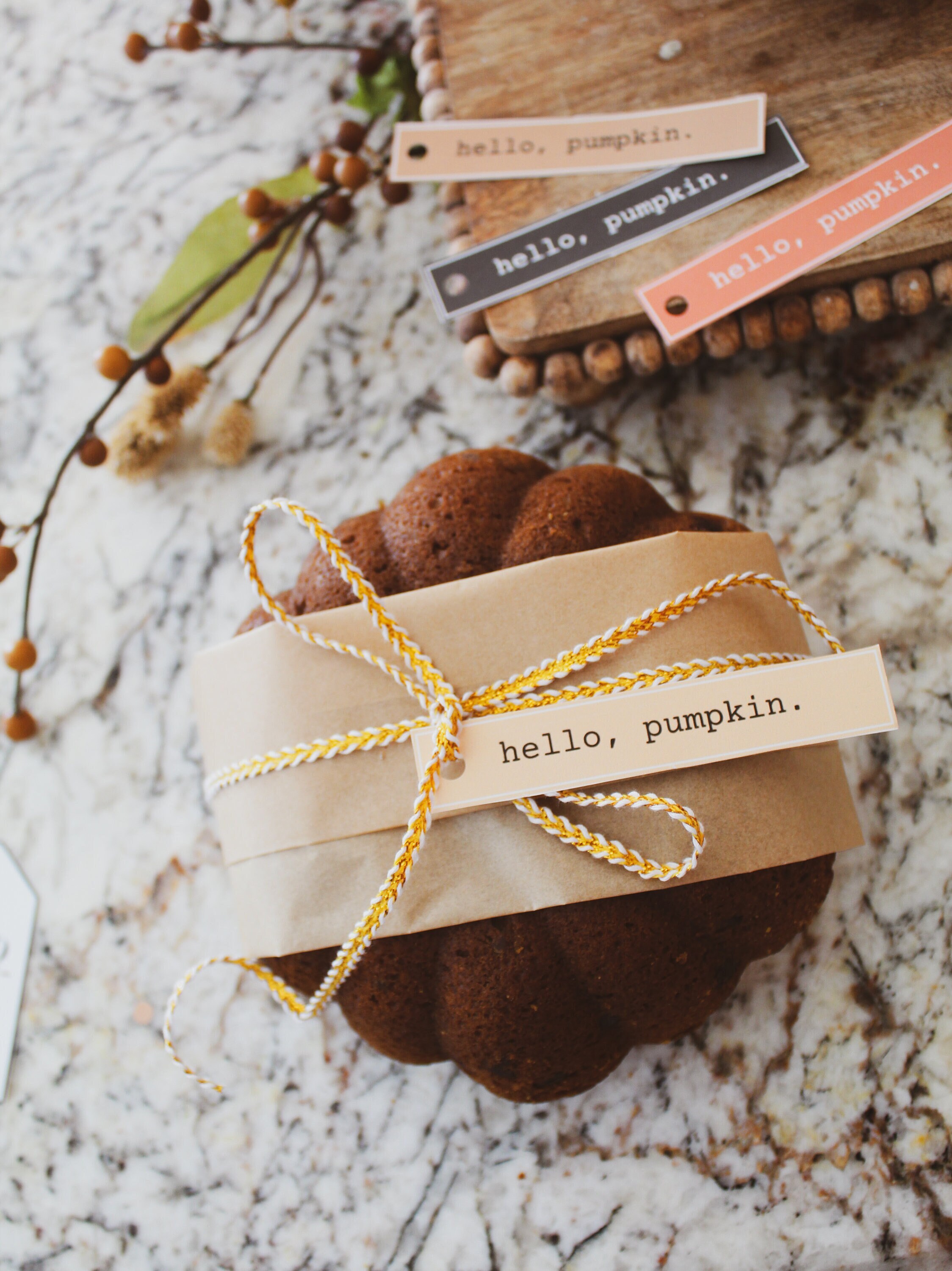 Fall-inspired Printable Gift Tags Set for Pumpkin Bread Gifts *DIGITAL ...