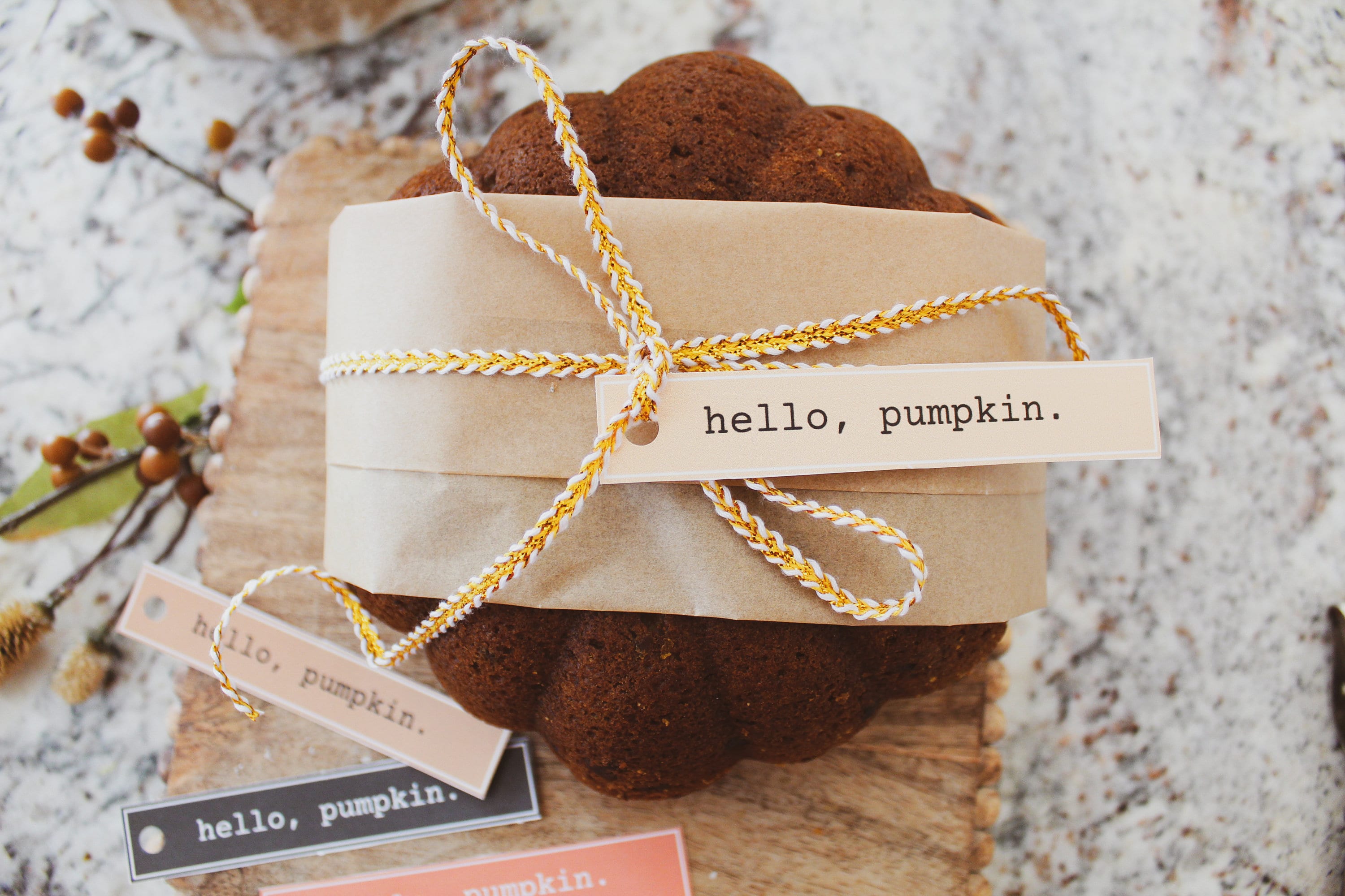 Fall-inspired Printable Gift Tags Set for Pumpkin Bread Gifts *DIGITAL ...